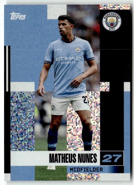 TOPPS MANCHESTER CITY Team-Set 2025 No. 13 Matheus Nunes Sparkle Holo ...