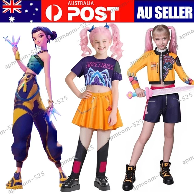 KIDS KPOP DEMON Hunters Book Week Dress Up Girls Rumi Mira Zoey Cosplay ...