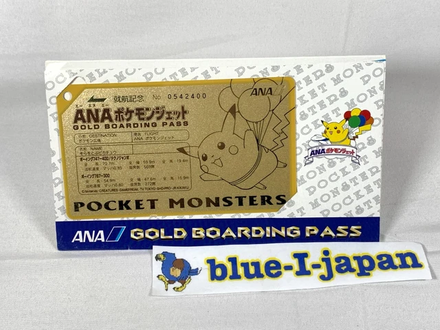PIKACHU POKEMON PROMO Card ANA Gold Boarding Pass Nintendo Japanese £46 ...