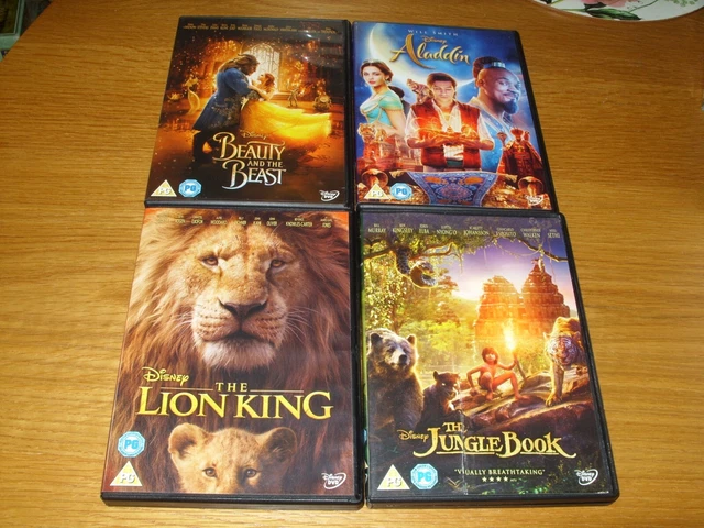DISNEY DVD BUNDLE lot THE LION KING 2019 Jungle Book ALADDIN Beauty ...
