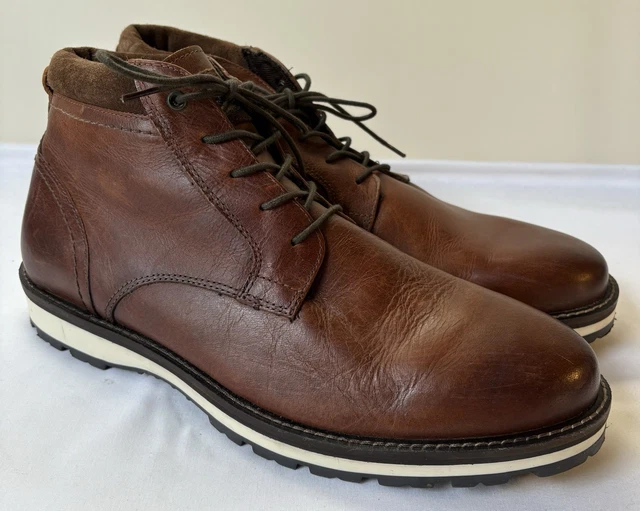 NEXT MENS BROWN Leather Lace Up Boots Guc Size 11.5-46 £16.13 - PicClick UK