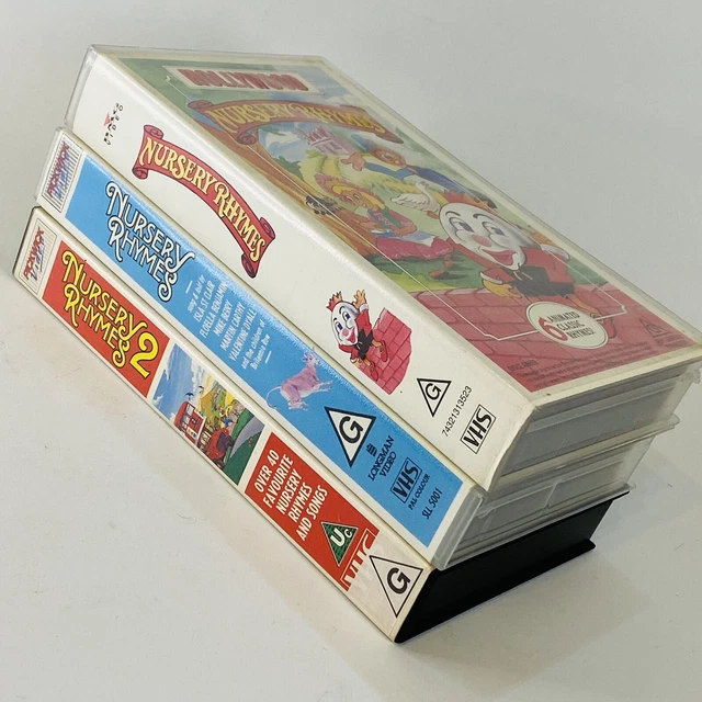 RARE OOP VHS Kids Bundle Pickwick Nursery Rhymes 1 & 2 Hollywood ...