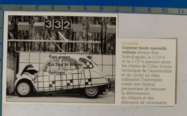 CRASH TEST UTAC CITROEN 2CV document photo clipping EUR 5,00 - PicClick FR