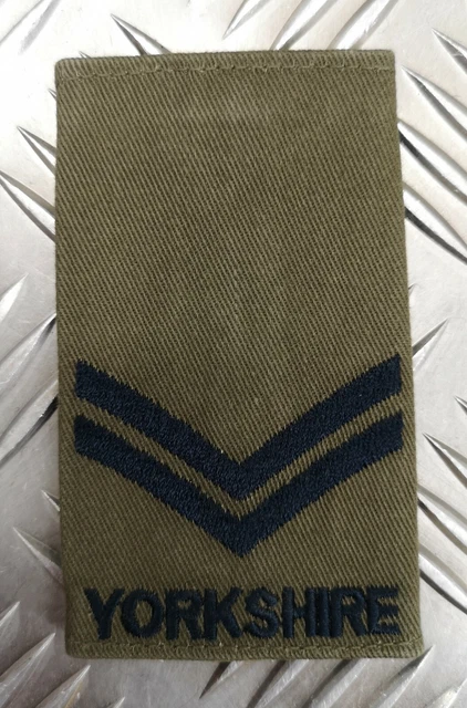 GENUINE BRITISH MILITARY OD Corporal Rank Slide / Epaulette Yorkshire ...