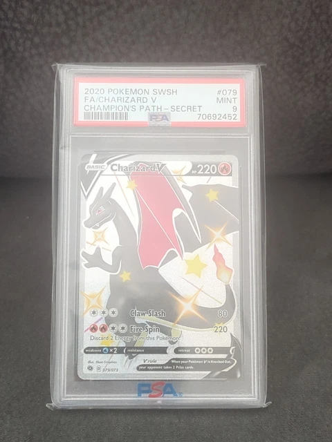 CHARIZARD V 079/073 Champions Path Shiny Secret Rare Pokémon PSA 9 EUR ...