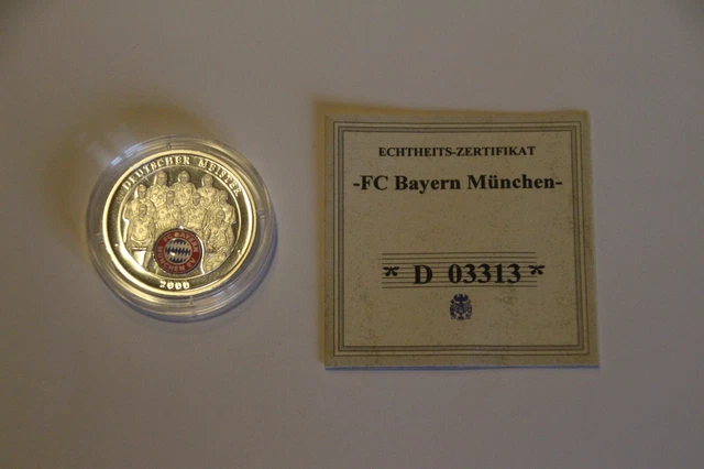 FC BAYERN MÜNCHEN - Münze-Medaille - Deutscher Meister 2000 EUR 10,00 - PicClick DE