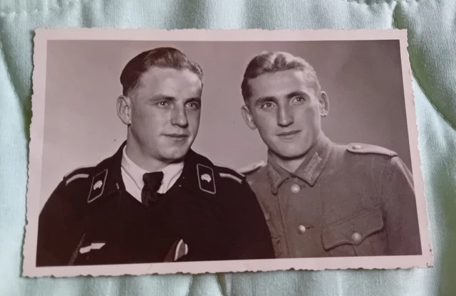 ORIGINAL WW2 GERMAN Panzer Soldier Brothers Photo Postcard £10.00 ...