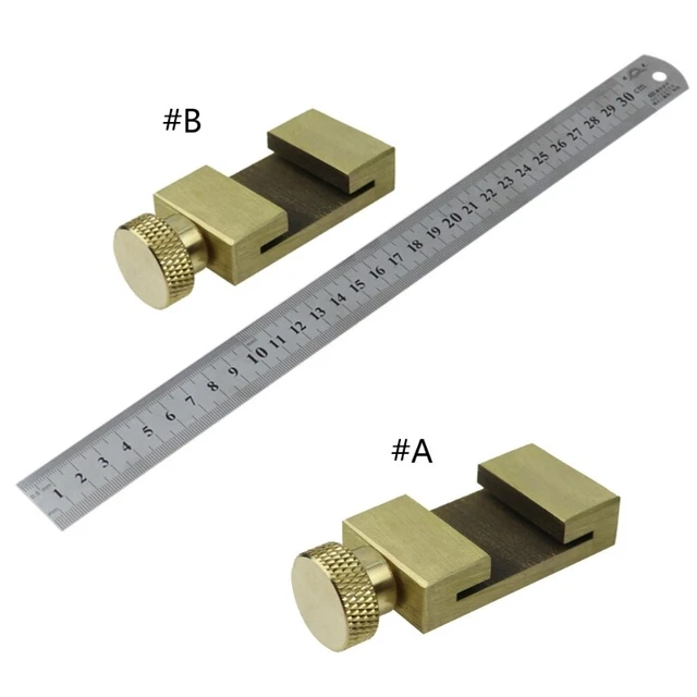 STEEL RULER POSITIONING Block Ruler Limiters Measuring MarkingGauges ...