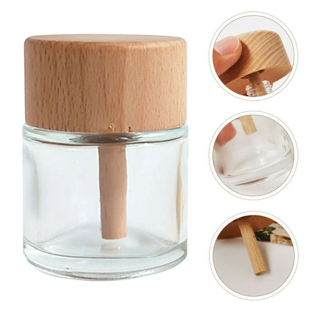 AROMA DIFFUSER BOTTLE Empty Glass Diffuser Bottle Wood Diffuser Bottles ...