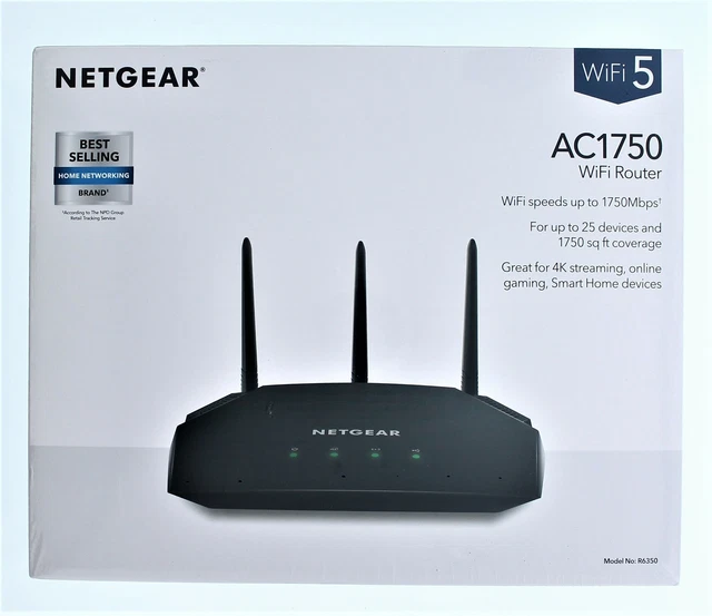 NETGEAR AC1750 SMART WiFi Router Dual Band Gigabit Model #R6350-N.O ...