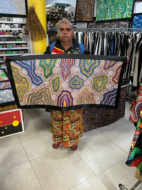 SHARON BUTCHER NAPANANGKA Aboriginal Artist SACRED WATER HOLE FOR OLDER ...