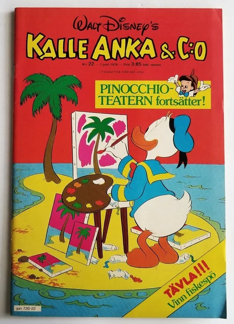 WALT DISNEY ANKA & Co Donald Duck Swedish Comic Pinocchio Stage ...