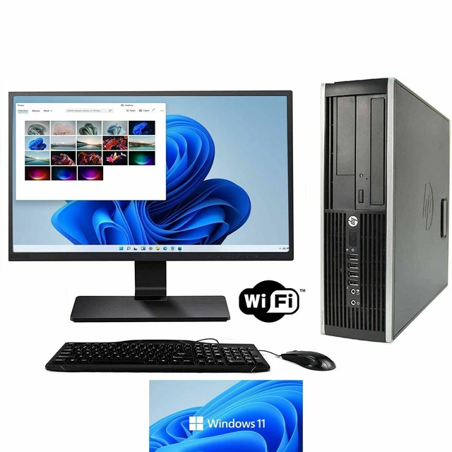 HP SFF WINDOWS 11 Desktop Computer INTEL Core i5 PC 8GB 1TB HDD WIFI ...