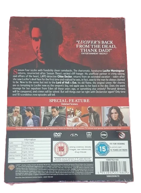 LUCIFER: SEASON 4 (DVD) Aimee Garcia DB Woodside Inbar Lavi Kevin ...