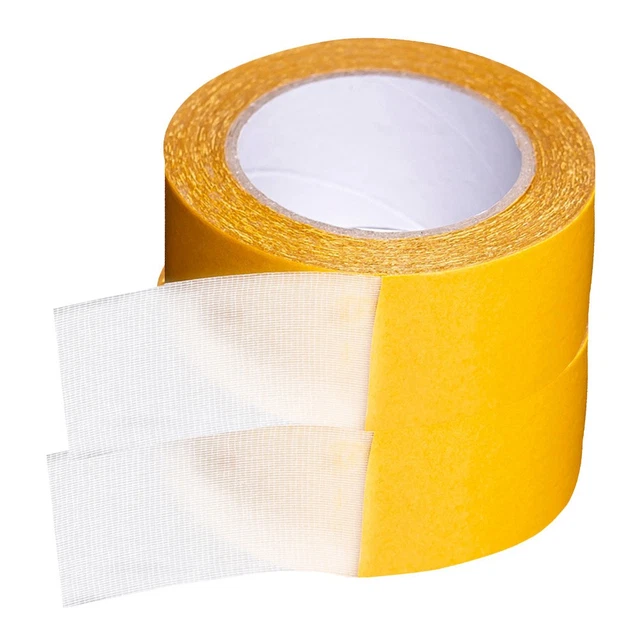 2 ROLLS DOUBLE-SIDED Adhesive Tape Carpet Binding for Edging Rugs ...