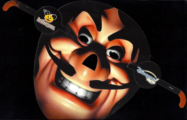 RARE MASQUE CARTON Halloween Disneyland Resort Paris Euro Disney ... RARE MASQUE CARTON Halloween Disneyland Resort Paris Euro Disney ...