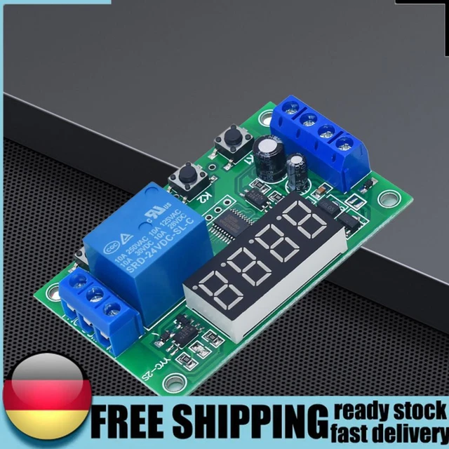 TIMER CICLO DC5/12/24V con display LED modulo relè accensione ...