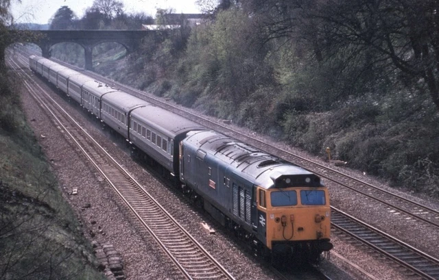 35MM SLIDE BR British Railways Diesel Loco Class 50 50005 Twyford 25 4 35MM SLIDE BR British Railways Diesel Loco Class 50 50005 Twyford 25 4