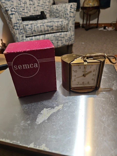 VINTAGE TRAVEL ALARM Clock By Semca Seven Jewels $25.00 - PicClick