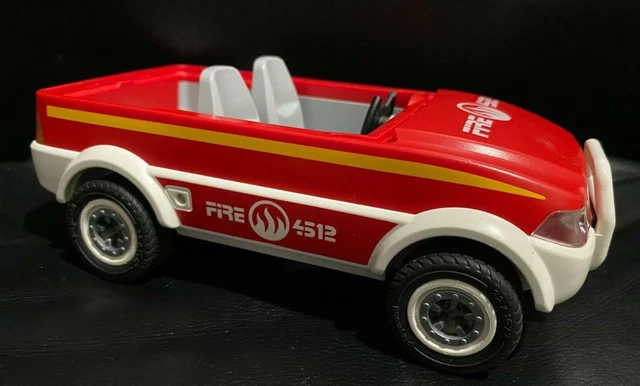 PLAYMOBIL FIRE DEPT 4512 Jeep Truck Chief Rescue Department Vehicle ...