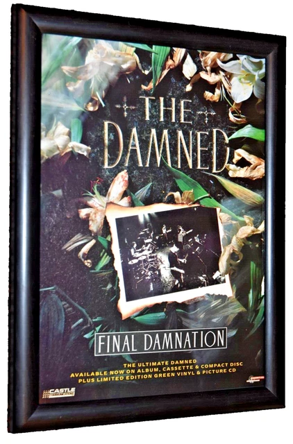THE DAMNED BAND framed A4 final destination 1989 ALBUM original promo ...