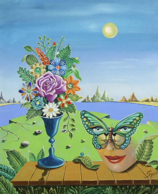 GEORGES SPIRO (1909-1984) Large Signed French Surrealist Oil - Still ...