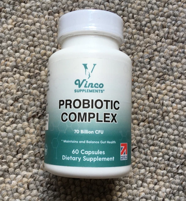 VINCO PROBIOTICS COMPLEX 70 Billion CFU | 60 Vegan High Strength ...