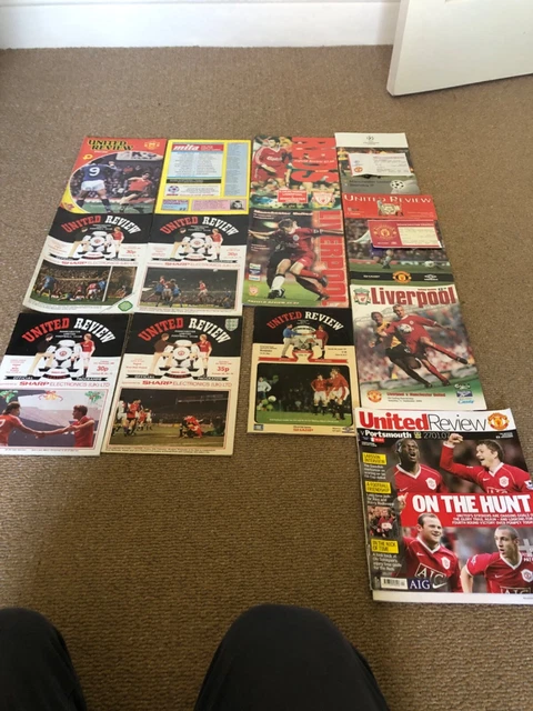MANCHESTER UNITED PROGRAMMES collection of 13 from 1981-2007 also 2 ...