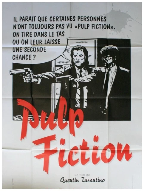 PULP FICTION AFFICHE Cinéma Pliée 160 x 120 cm Movie Poster Ressortie TARANTINO EUR 89,90 ...
