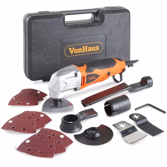 VONHAUS 280W OSCILLATING Multi tool Detail Sander 15Pc Accessory Kit 230V Corded 39.99 PicClick UK