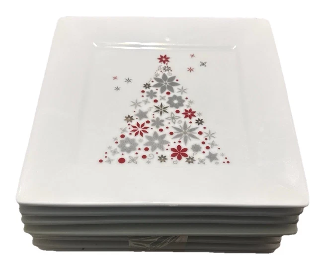 SET OF 8 “HOLIDAY TREE” Linzer Food Network Square Plate- 8”x8” £44.84 ...