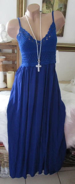 NEU HÄKEL STRAND Kleid Vintage Blogger Sommer Maxikleid Royal IBIZA 36 38 40 EUR 34,95 - PicClick DE