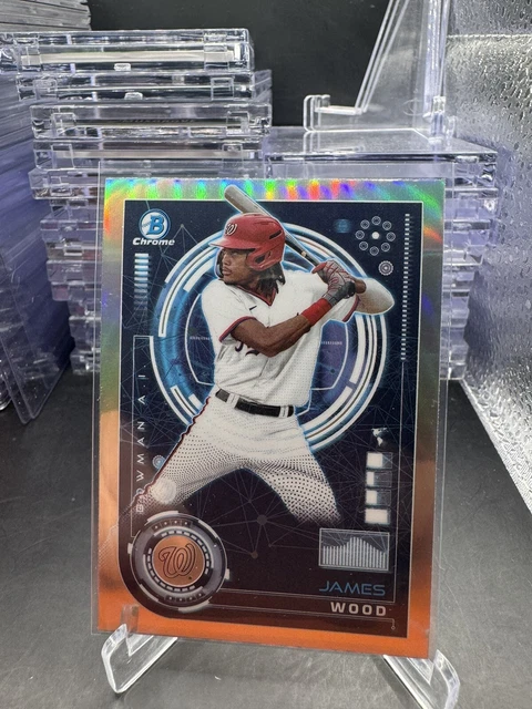 JAMES WOOD 2024 Bowman réfracteur à insertion BAI-17 Nationals Prospect ...