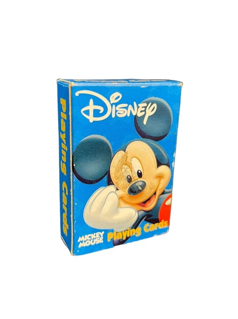 MICKEY MOUSE DISNEY Miniature Playing Cards 1.75" x 2.5" Complete w ...