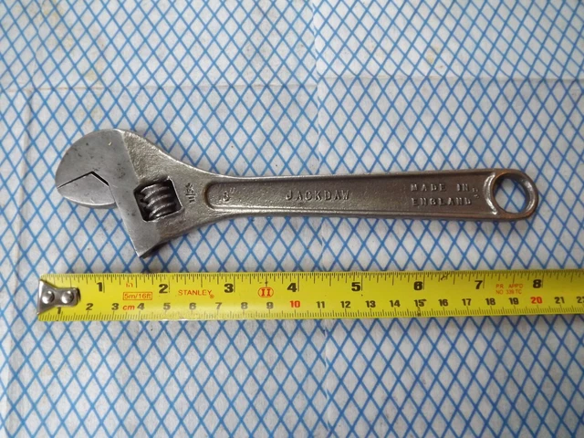 VINTAGE GARRINGTONS JACKDAW 8* Adjustable Spanner Rolls Royce Bentley ...