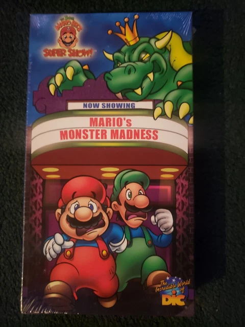 VTG 1989 MARIO Bros Super Show Mario's Monster Madness VHS Tape New ...