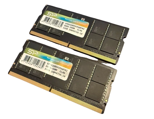 64GB KIT SILICON Power DDR5 5600MHz (PC5-44800) CL46 SODIMM Ram $674.95 ...