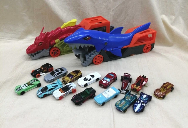 ENSEMBLE HOT WHEELS Shark & Dragon avec City Crusher EUR 109,16 ...