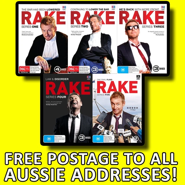 RAKE COMPLETE SEASON series 1-5 1 2 3 4 5 DVD SET SEALED - Richard ...