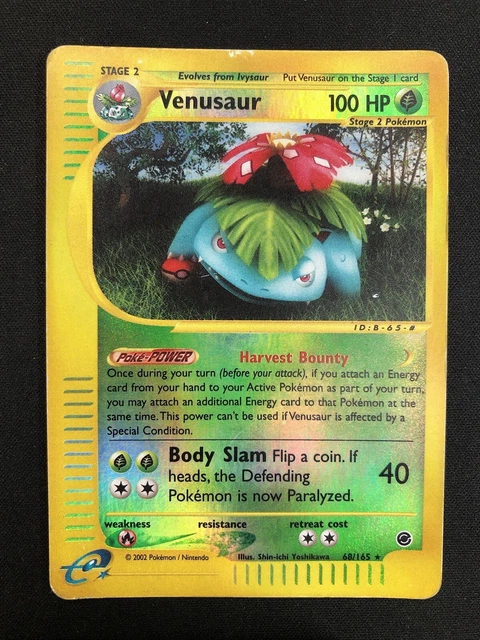 POKEMON VENUSAUR 68/165 Expedition Rare Reverse Holo Unlimited Wizards ...