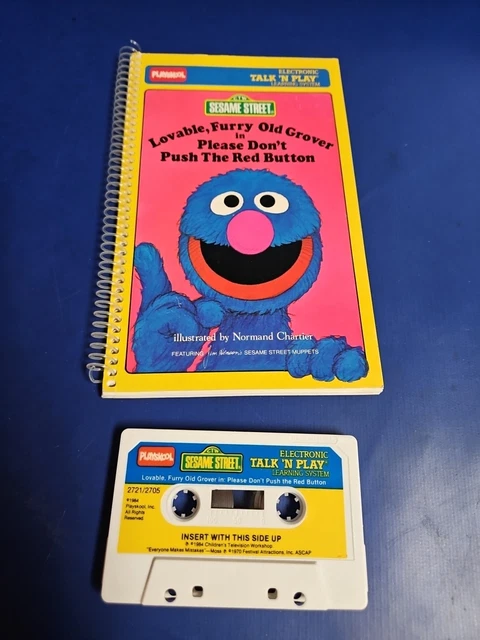 PLAYSKOOL TALK ‘N Play Sesame Street Loveable...Old Grover 1984 Book ...