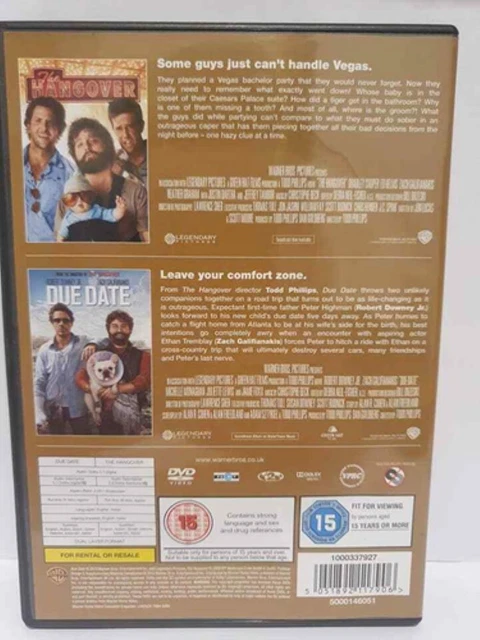 DUE DATE/THE HANGOVER Double Pack DVD New 1999 Free UK P&P Value ...