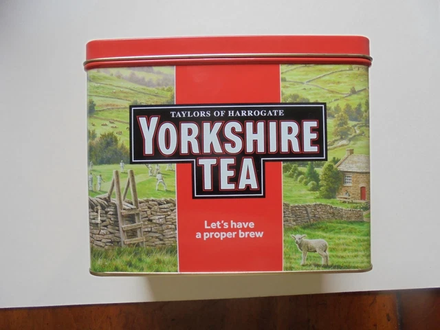YORKSHIRE TEA TIN Caddy Taylors of Harrogate - Yorkshire Dales Scenes £ ...