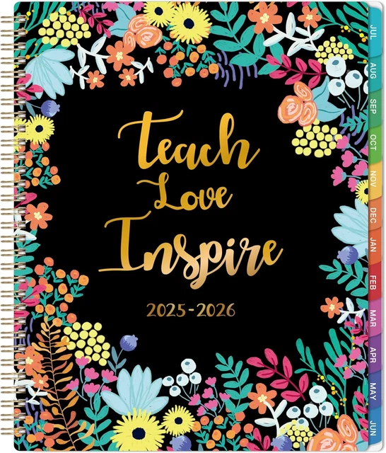 TEACHER PLANNER 2025-2026 Academic Planner from Jul 2025-Jun 2026, 8.5 ...