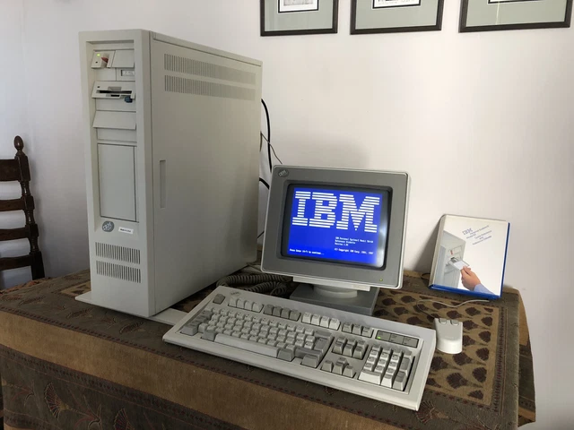 IBM PS2 MODEL60 Vintage Computer, VGA Monitor, Model M Keyboard, Ref ...