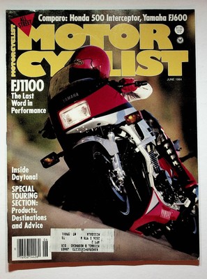 1984 JUNE MOTORCYCLIST Motorcycle Magazine Yamaha FJ1100 FJ600 Honda ...