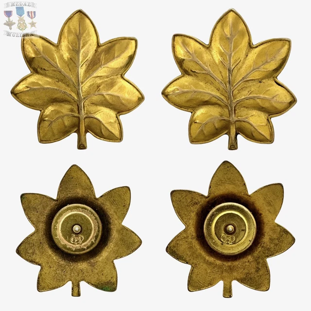 WW2 US NAVY Usmc Lt. Commander Rank Oak-Leaf Insignia Sterling Norsid ...