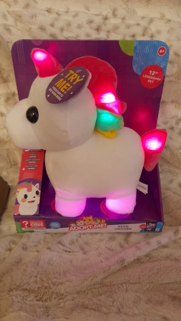 ROBLOX ADOPT ME Neon Light Up Unicorn with virtual code NEW £30.00 ...