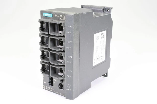 SIEMENS 6GK5208-0BA10-2AA3, SCALANCE X208, Industrial Ethernet Switch ...