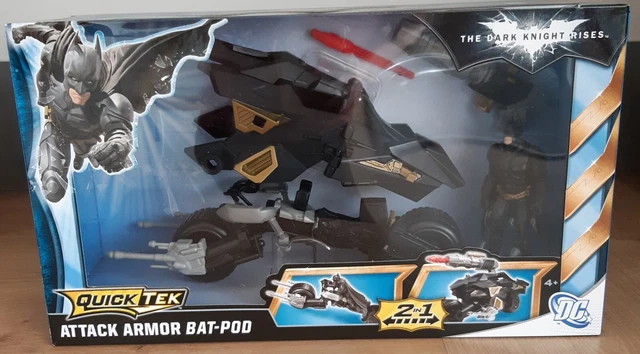 MATTEL DC BATMAN The Dark Knight Rises Quick Tek Attack Armor Bat-Pod ...